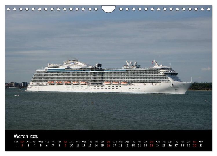 "Cruise ships around the world (Wall Calendar 2025 DIN A4 landscape ...