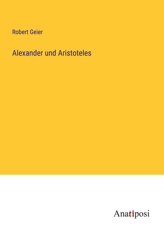 "Alexander und Aristoteles" online kaufen