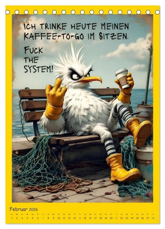 "Böse Möwen (Tischkalender 2026 DIN A5 hoch), CALVENDO Monatskalender" kaufen