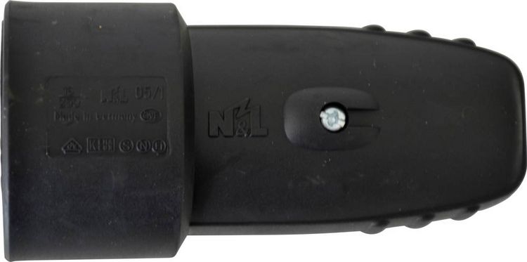 N & L 11390 Schutzkontaktkupplung Gummi 230V Schwarz IP20 online ...