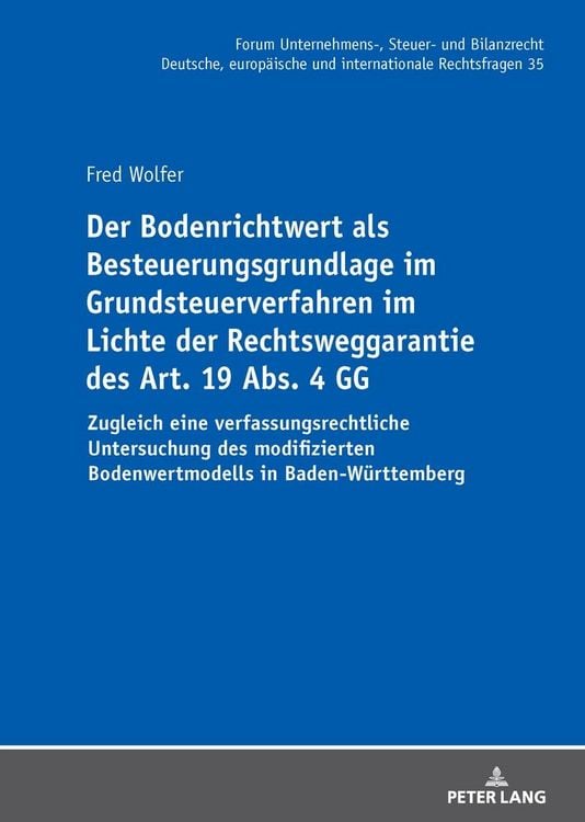 "Der Bodenrichtwert als Besteuerungsgrundlage im Grundsteuerverfahren ...