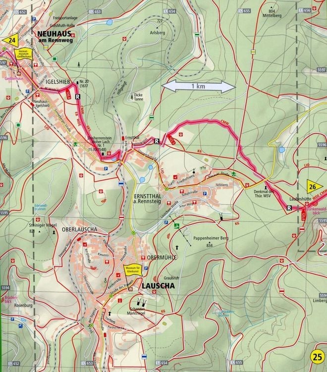 'Wanderkarte Rennsteig 1 : 25 000' von '' - Buch - '978-3-89920-305-9'