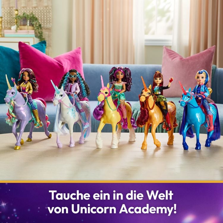 Unicorn Academy Set - Rory und Einhorn Storm mit echter Mähne und ...