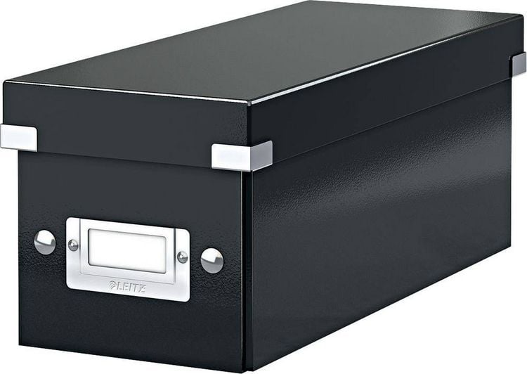 Leitz CD Box 30 CDs Laminierte Hartpappe Schwarz 1 St. (B x H x T) 143 ...