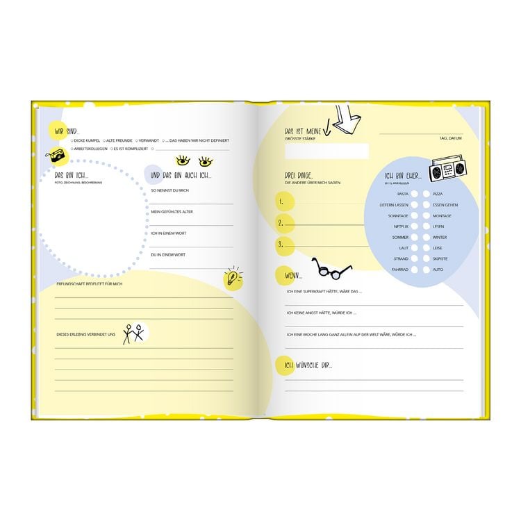 "Freundebuch für Erwachsene | Erinnerungsalbum zum Ausfüllen für ...
