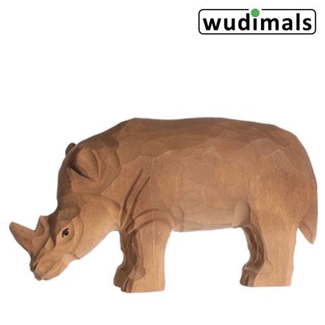 Wudimals A040456 - Nashorn, Rhino, handgeschnitzt aus Holz kaufen