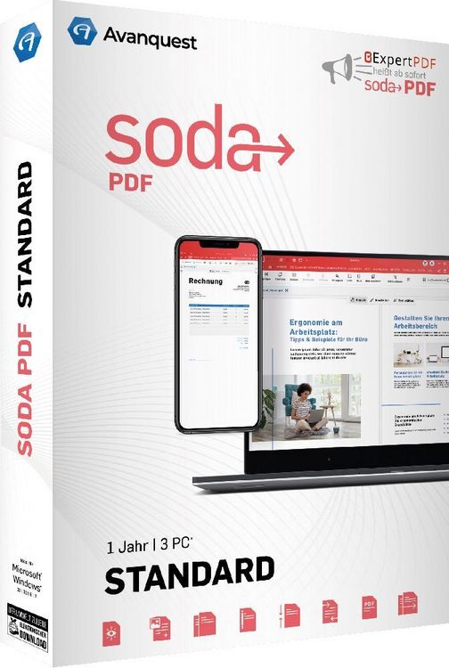 Soda PDF Standard (Code in a Box) - Software Software | Thalia
