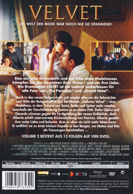 Velvet - Volume 2 [4 DVDs] von Carlos Sedes - DVD | Thalia