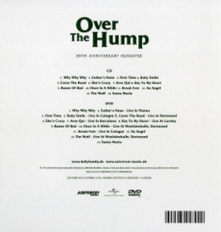 Over The Hump (30th Anni. Rem.) (Fotobuch/CD/DVD) von The Kelly Family ...