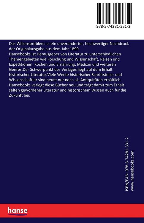 "Das Willensproblem" online kaufen