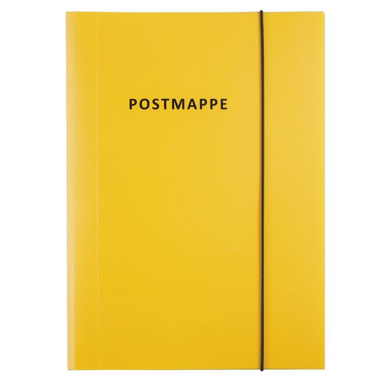 Idena Postmappe mit Gummizug PP gelb DIN A4, aus Kunststoff - Mappen ...