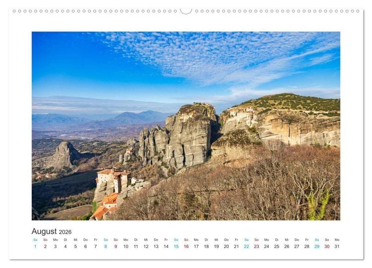 "Meteora - Dem Himmel so nah (hochwertiger Premium Wandkalender 2026 ...