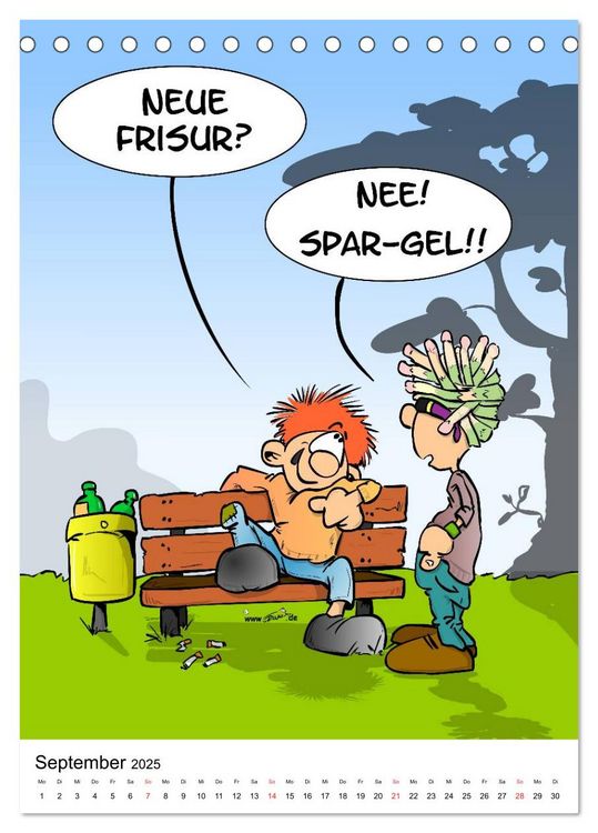 'Trumix Cartoons - Nichts geht mehr (Tischkalender 2025 DIN A5 hoch), CALVENDO Monatskalender ...