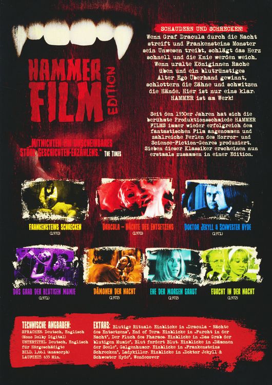 Hammer Film Edition - Digital Remastered [7 DVDs] von Roy Ward Baker ...