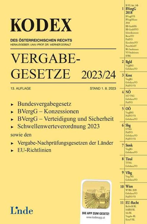 "KODEX Vergabegesetze 2023/24" online kaufen