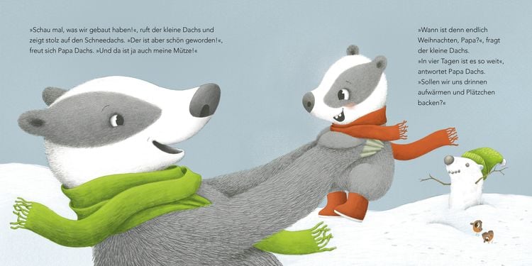 ""Wann ist endlich Weihnachten?", fragt der kleine Dachs ...