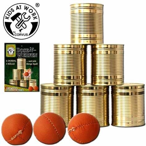 Corvus A750425 - Dosenwerfen: 6 große Dosen, 3 Bälle kaufen