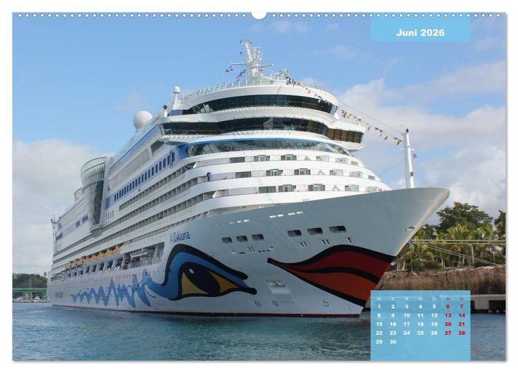 "Auf großer Fahrt - Kreuzfahrtschiffe in der Karibik (Wandkalender 2026 ...