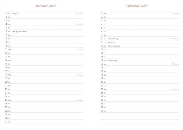 "Tages-Kalenderbuch A6, schwarz 2026" kaufen