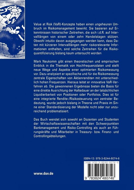 "Value at Risk-Quantifizierung unter Verwendung von Hochfrequenzdaten ...