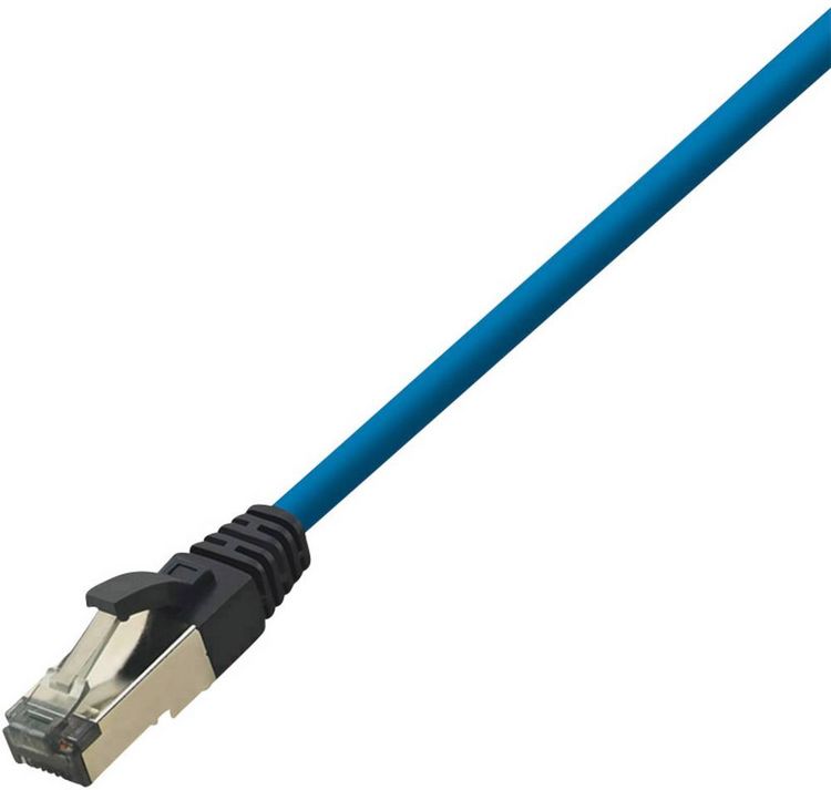 LogiLink CQ8026S RJ45 Netzwerkkabel, Patchkabel CAT 8.1 S/FTP 0.50m Blau Halogenfrei 1St. online ...