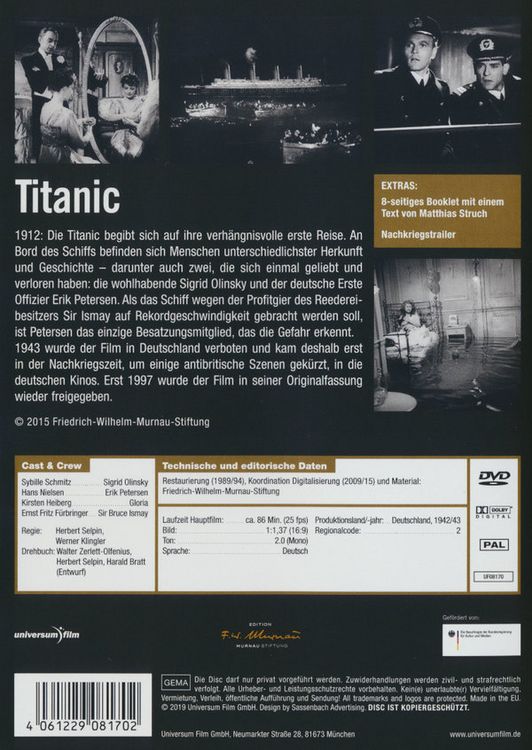 Titanic - Deluxe Edition von Herbert Selpin - DVD | Thalia