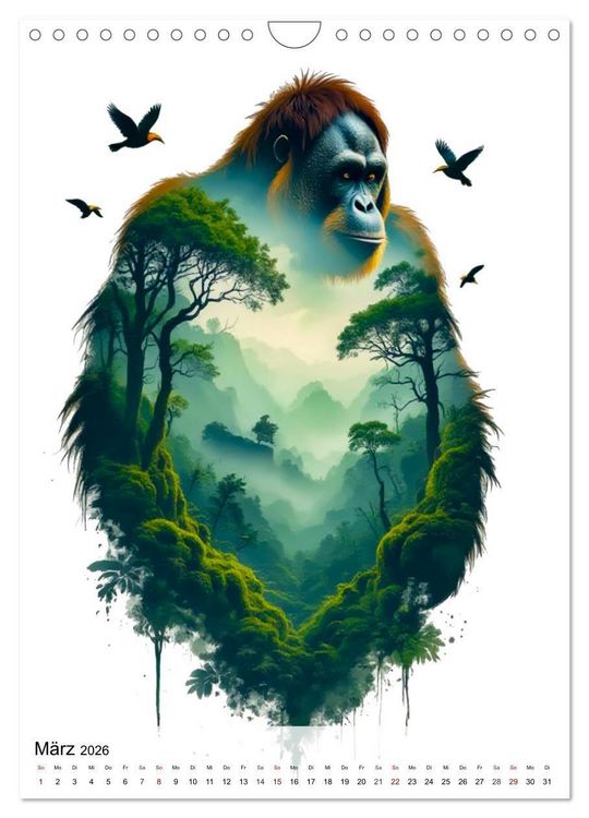 "Im Bann der Wildnis (Wandkalender 2026 DIN A4 hoch), CALVENDO ...