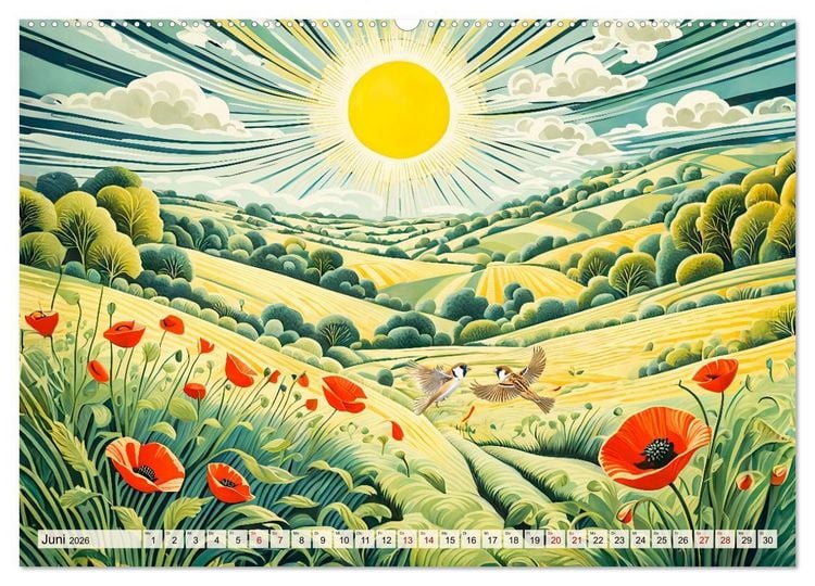 "Pfade zum Horizont - Pastellträume der Natur in allen Jahreszeiten ...