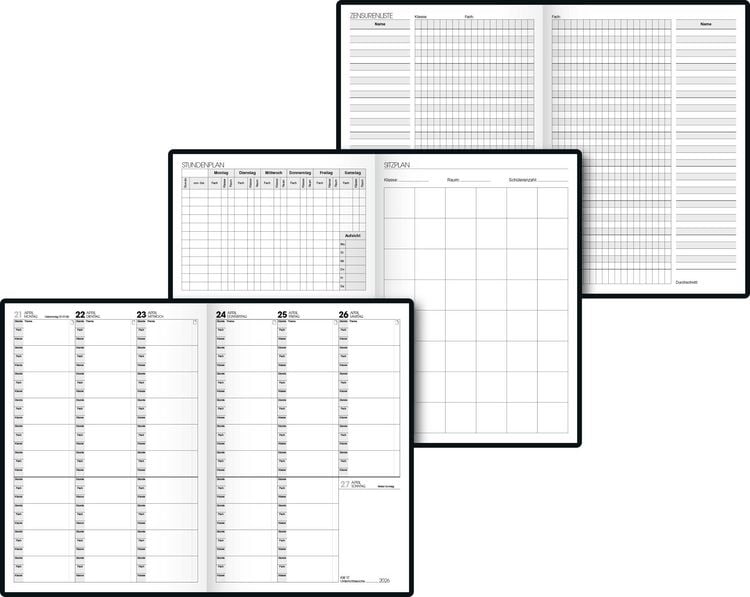 "BRUNNEN Termin- & Unterrichtsplaner (2025/2026), 2 Seiten = 1 Woche ...