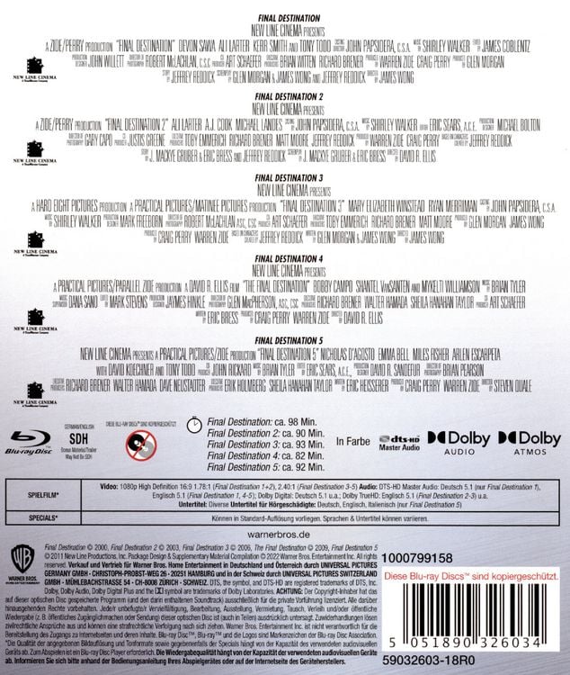 Final Destination 1-5 [5 BRs] als Blu-ray kaufen