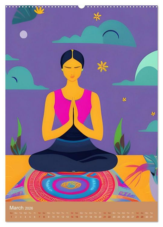 "Meditation Unites (High Quality Premium Wall Calendar 2026 DIN A2 ...