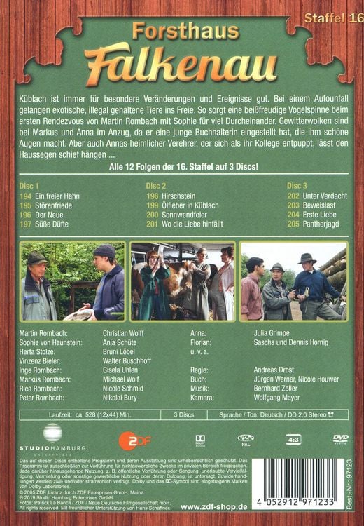 Forsthaus Falkenau - Staffel 16 [3 DVDs] von Andreas Drost - DVD | Thalia