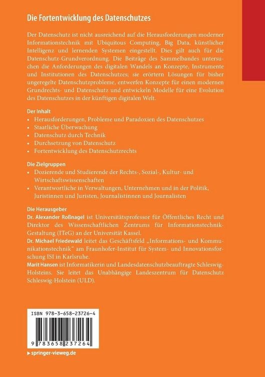 "Die Fortentwicklung des Datenschutzes" online kaufen