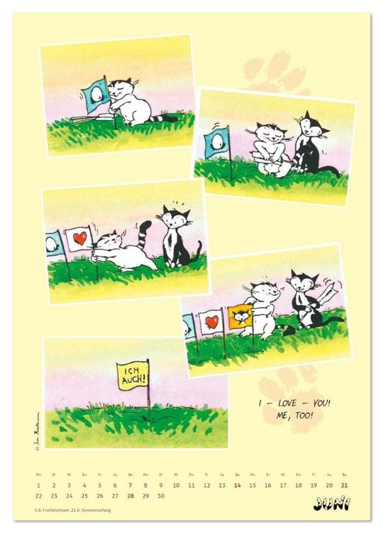 "Kater Jacob: Ach Du lieber Mensch (Wandkalender 2026 DIN A4 hoch ...