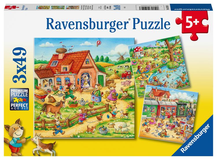 Puzzle Ravensburger Ferien auf dem Land 3 X 49 Teile - Jetzt Spielzeug ...