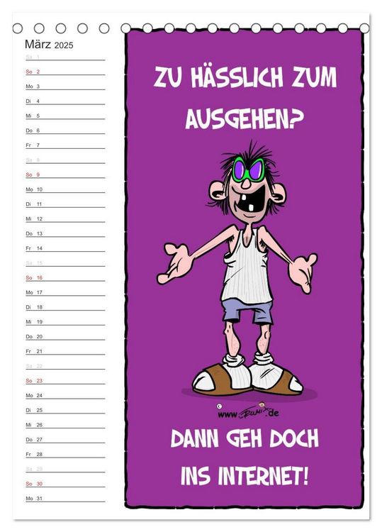 "Trumix Cartoons - Autsch, das tut weh! (Tischkalender 2025 DIN A5 hoch), CALVENDO ...