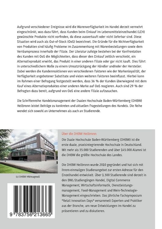 "Kundenreaktionen auf Out-of-Stock im Lebensmitteleinzelhandel" online ...