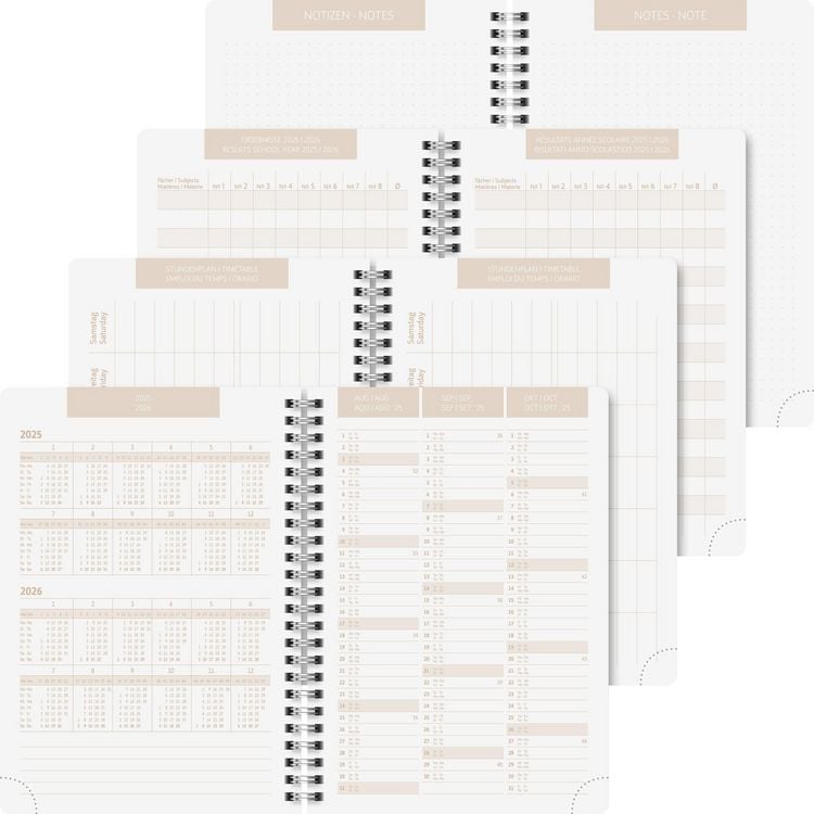 "BRUNNEN Schülerkalender (2025/2026) "Good Things", 2 Seiten = 1 Woche ...