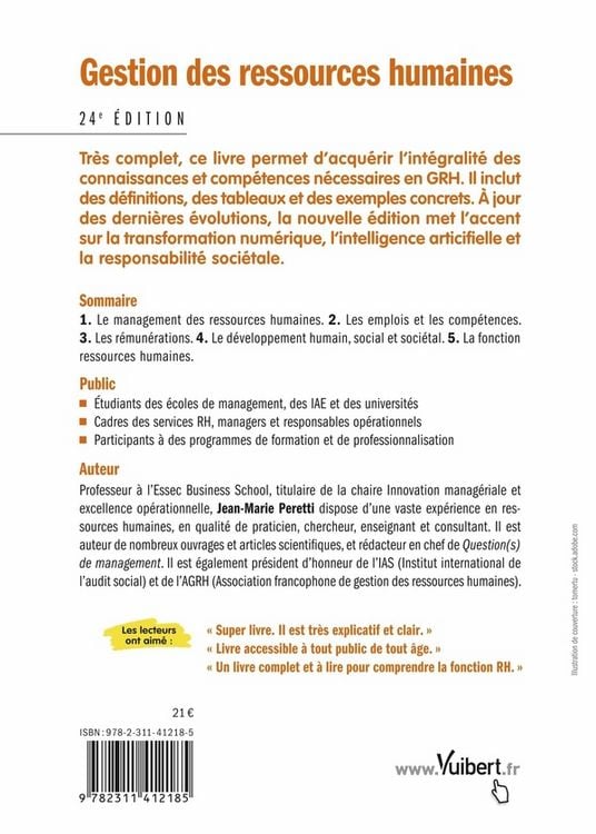 "Gestion ressources humaines es" auf Französisch kaufen