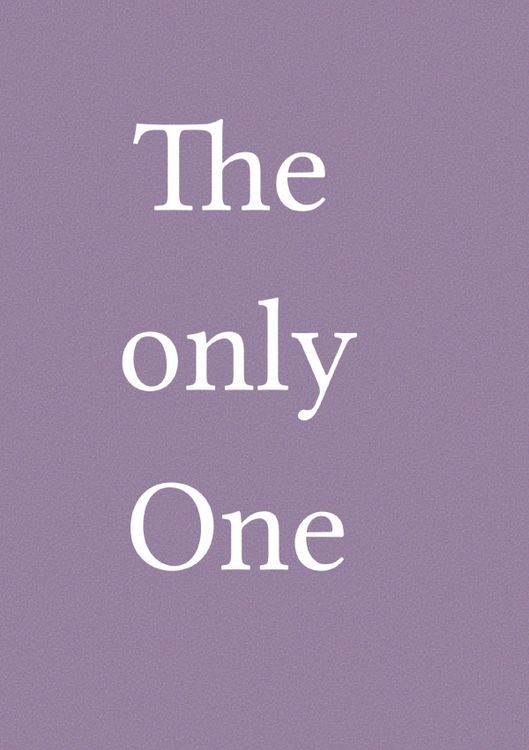 "The only One / The ( only ) One" online kaufen