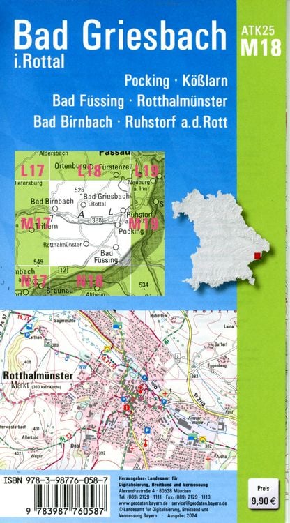 "ATK25-M18 Bad Griesbach i.Rottal (Amtliche Topographische Karte 1: ...