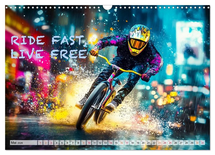 "BMX - Coole Slogans (Wandkalender 2026 DIN A3 quer), CALVENDO ...
