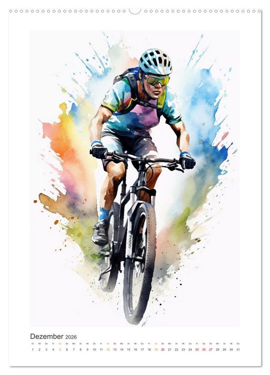 "Mountainbike Rennen (Wandkalender 2026 DIN A2 hoch), CALVENDO Monatskalender" kaufen