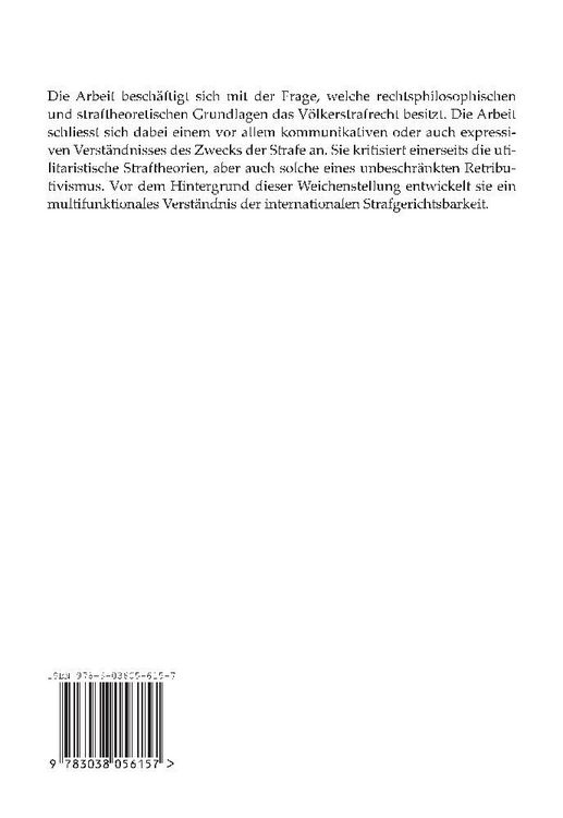 "Die Strafe und ihr Zweck im Kontext internationaler Strafgerichte ...