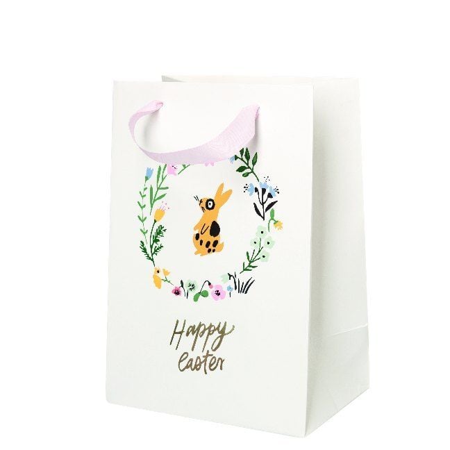 Geschenktüte Ostern, Blumenkranz/Hase, M kaufen
