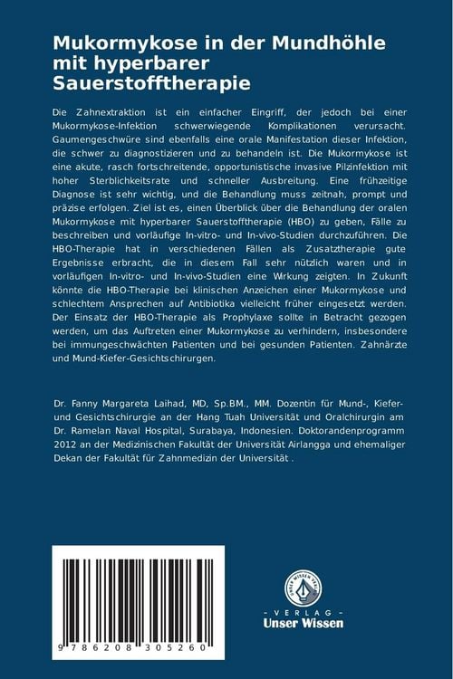 "Mukormykose in der Mundhöhle mit hyperbarer Sauerstofftherapie" online ...