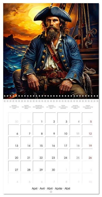"Pirates - Exciting voyages in the Caribbean (Wall Calendar 2026 12 × ...