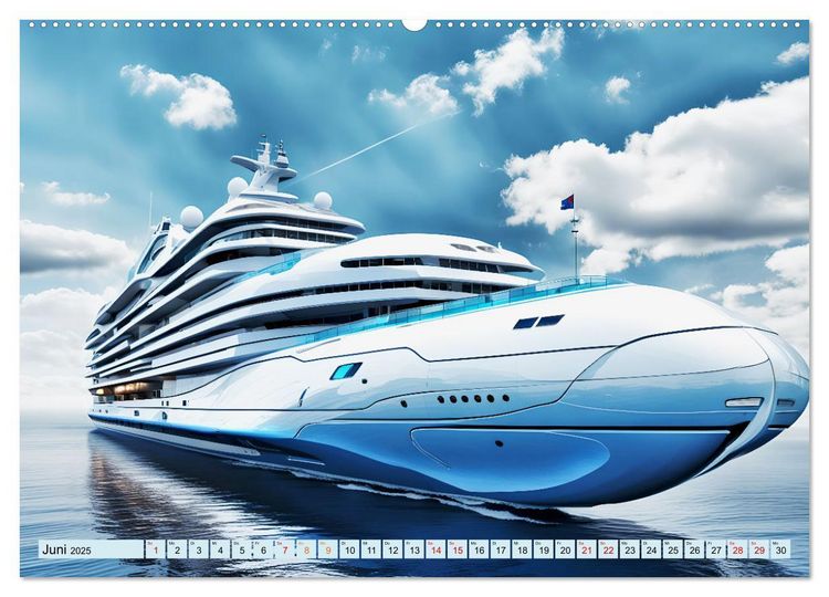 "Wogen der Zukunft - Futuristische Jachten (Wandkalender 2025 DIN A2 ...