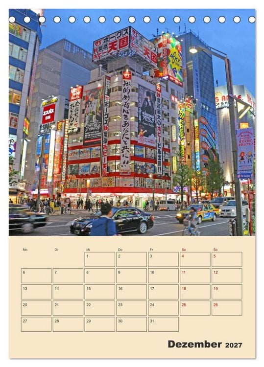 Tokio Terminplaner Tischkalender 2027 Din A5 Hoch Calvendo