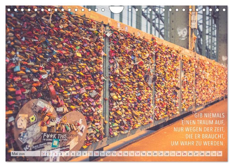 "Träume - Motivationssprüche für Dich (Wandkalender 2026 DIN A4 quer ...